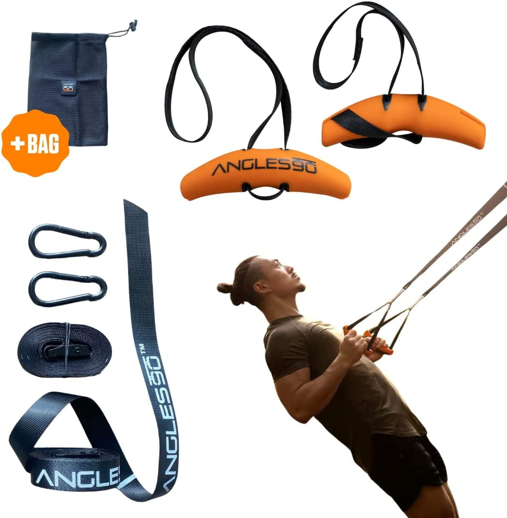 Angles90 Suspension and Cable Trainer Set - Full Body Workout Equipment ...