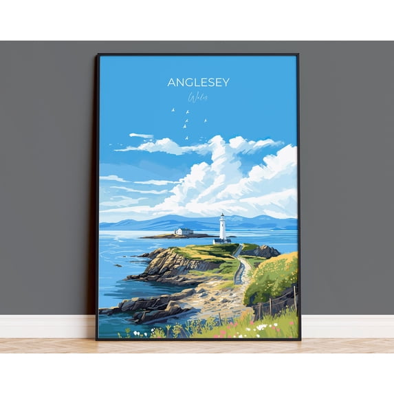 Anglesey Travel Print Anglesey Travel Poster Wales Welsh Art Anglesey ...