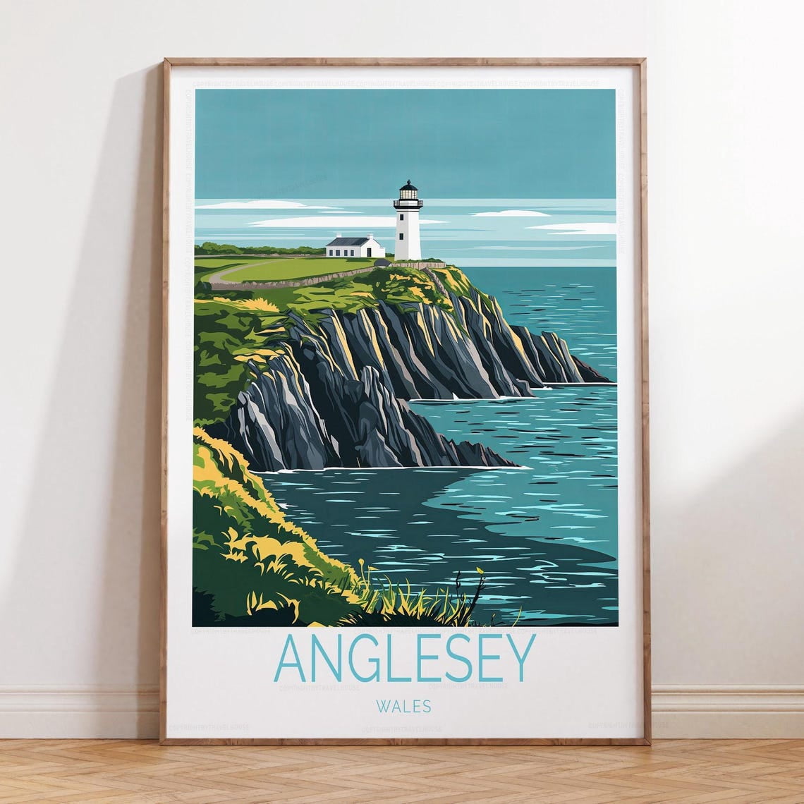 Anglesey Wales Housewarming Travel Scenery Wall Art V3, Unframed Paper ...