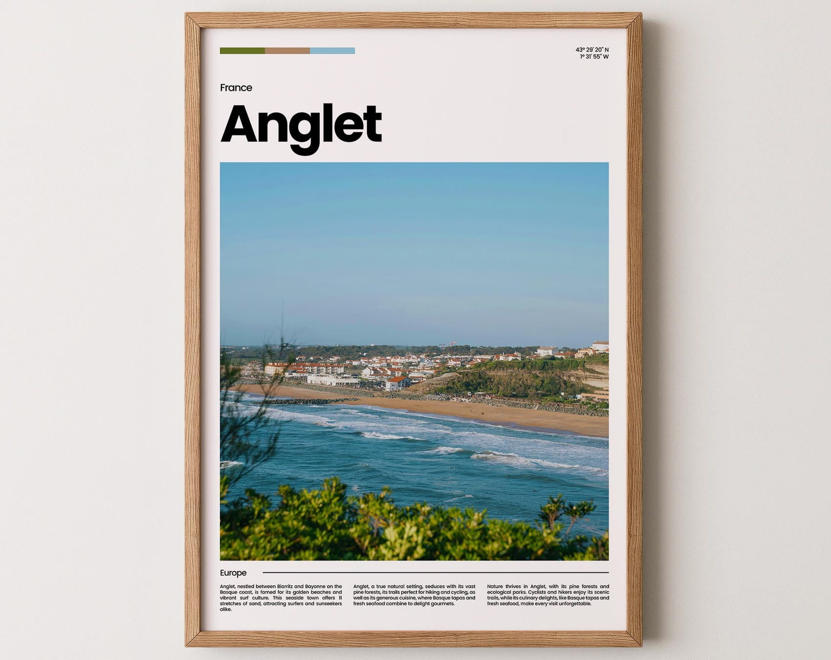 Anglet Poster, Anglet Print, Anglet Photo, Anglet Art, France Poster ...