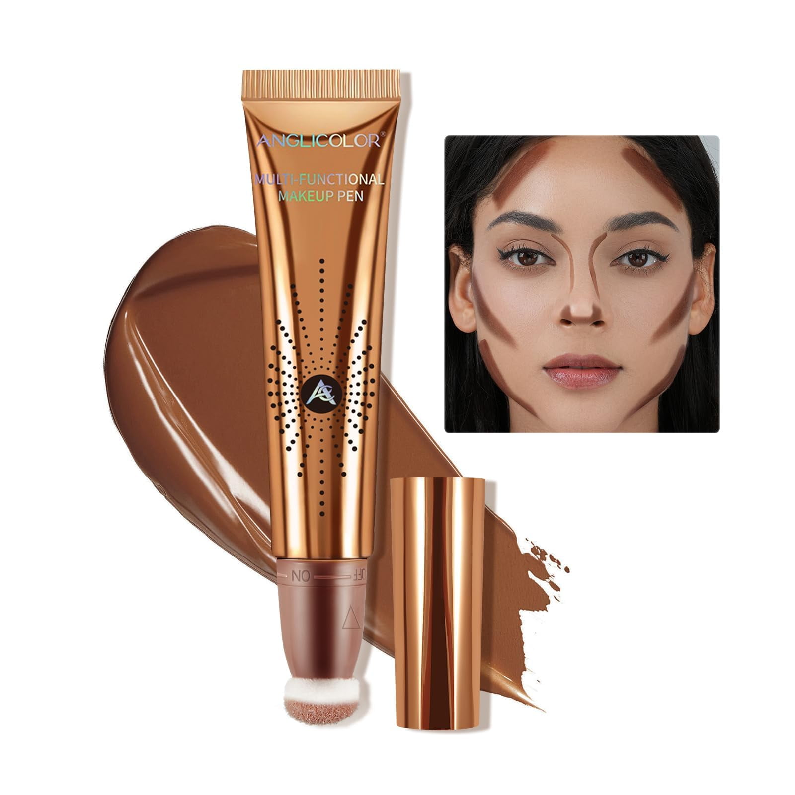 Anglicolor Contour Stick With Cushion Applicator,Liquid Contour Wand ...