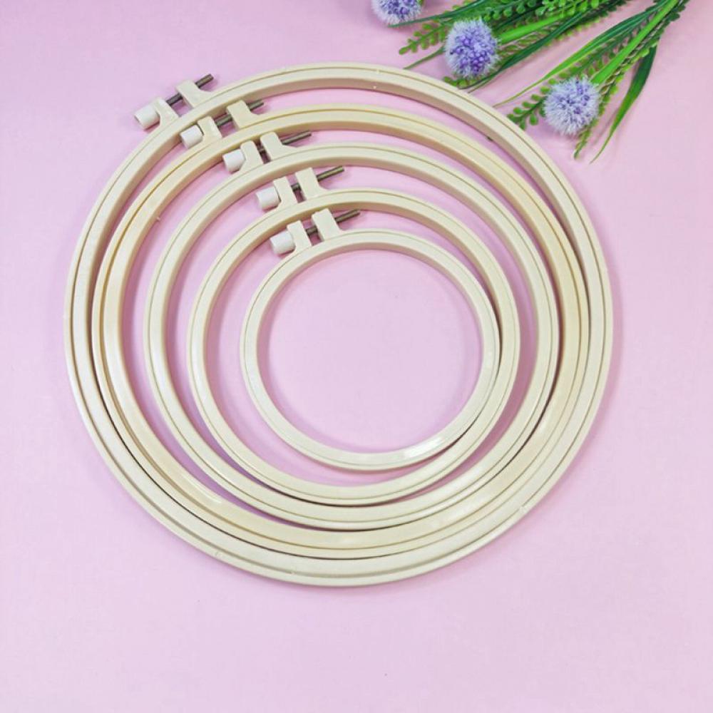 Angmile Round Embroidery Hoops Imitation Bamboo Plastic Embroidery ...