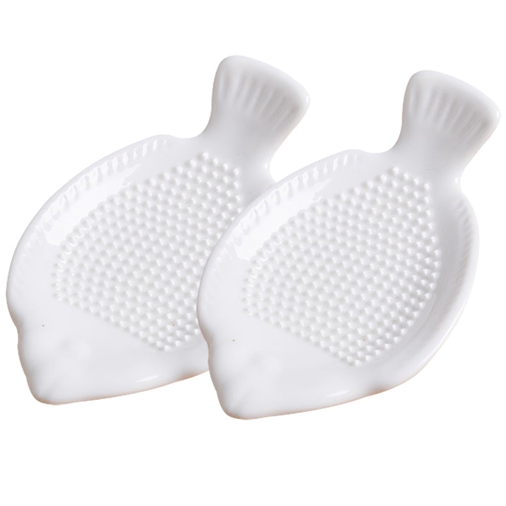Angoily 2pcs Ceramic Grater Plate Garlic Grinders Garlic Mincer Ginger ...