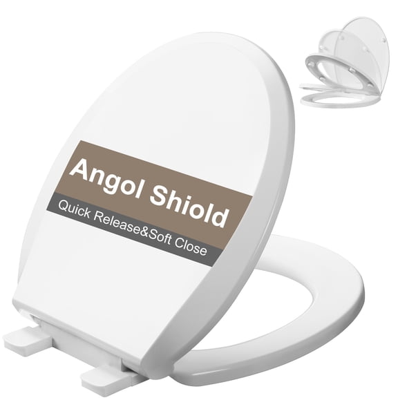 Mayfair Toilet Seat with Built-in Potty Training, Round, White, Slow ...
