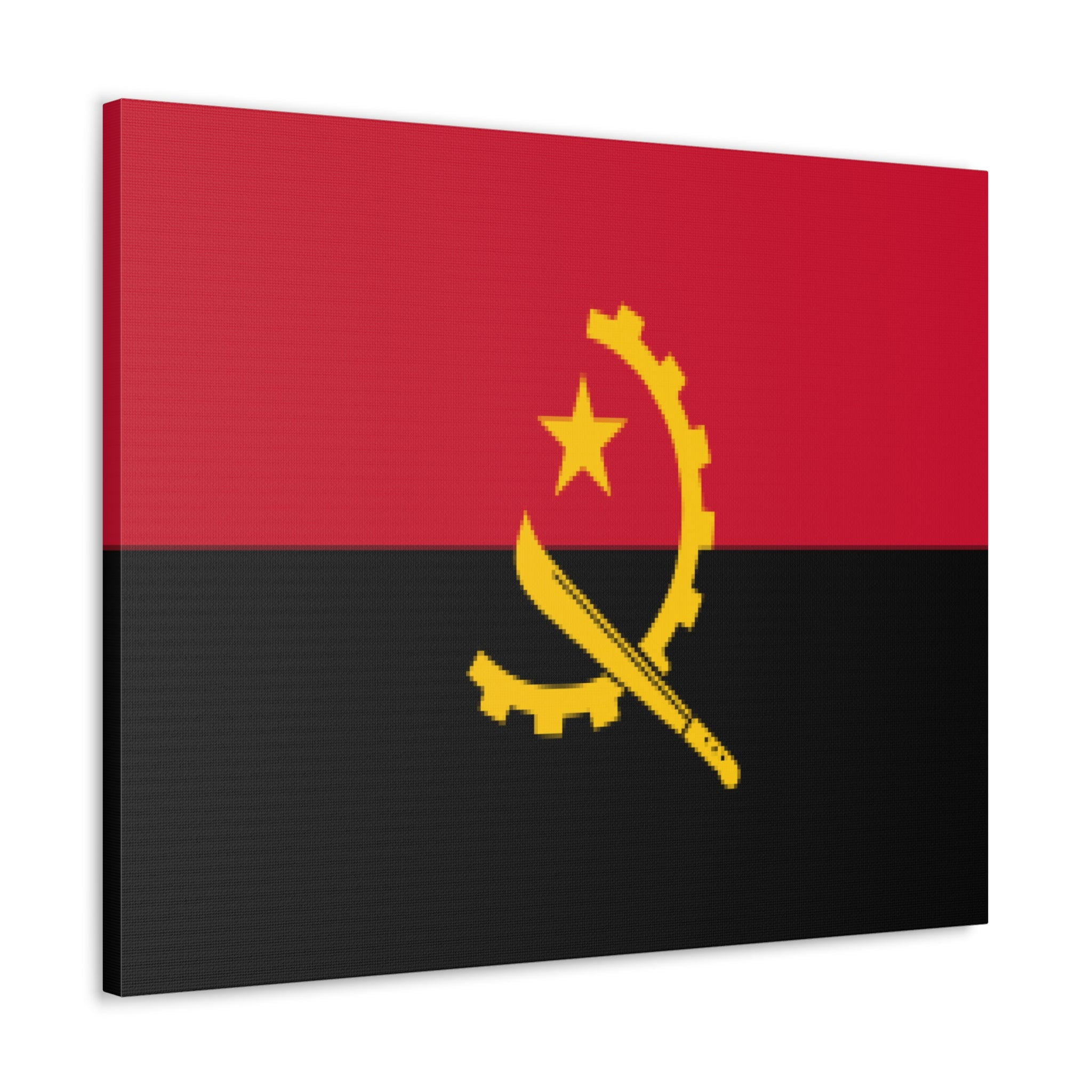 Angola Country Flag Canvas Vibrant Wall Art Unframed Home Decor ...