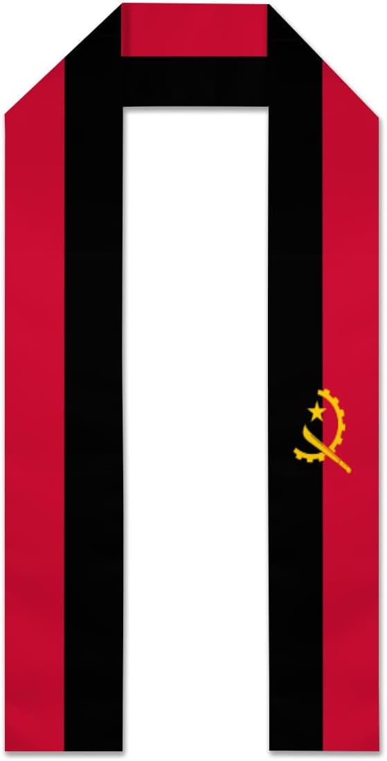 Angola Flag Graduation Stole Graduate Shawl Sash Scraf Gift For Abroad ...