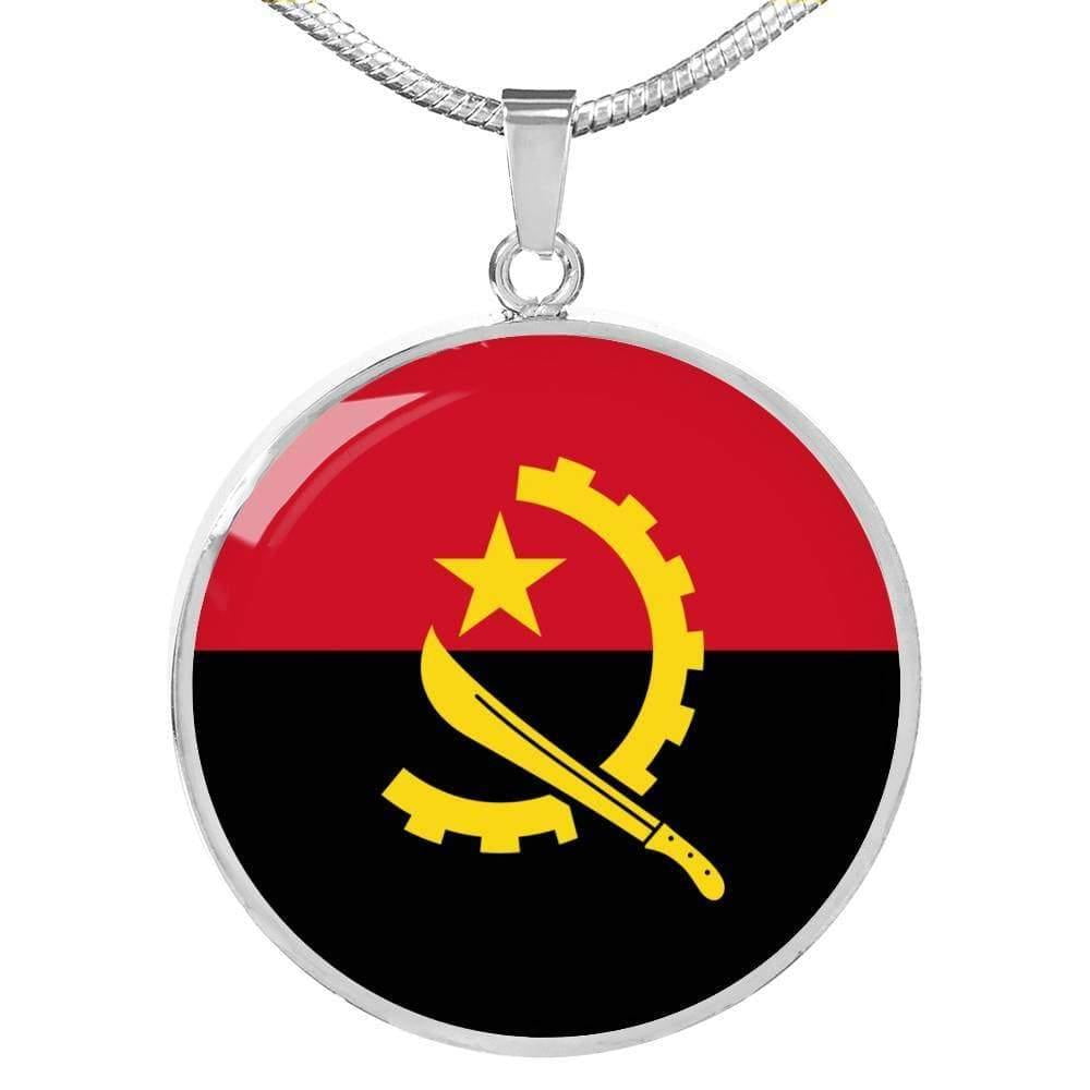 Angola Flag Necklace Stainless Steel or 18k Gold 18-22" - Walmart.com