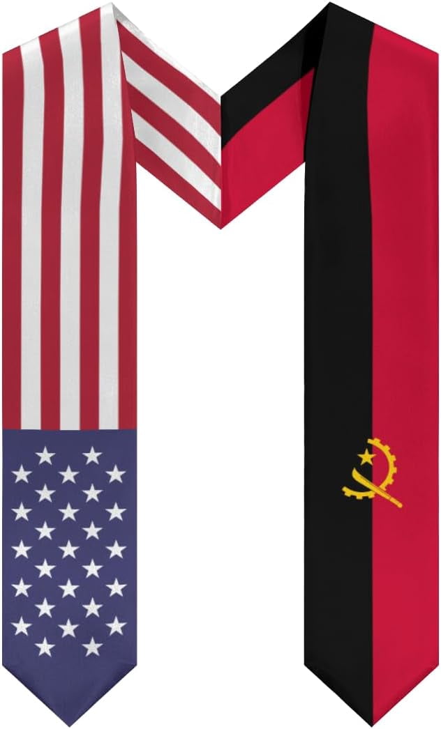 Angola Mix United States Flag Graduation Stole Sash For Study Aboard ...