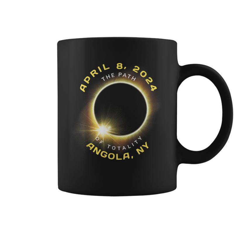 Angola New York Solar Eclipse Totality April 8 2024 Coffee Mugs ...