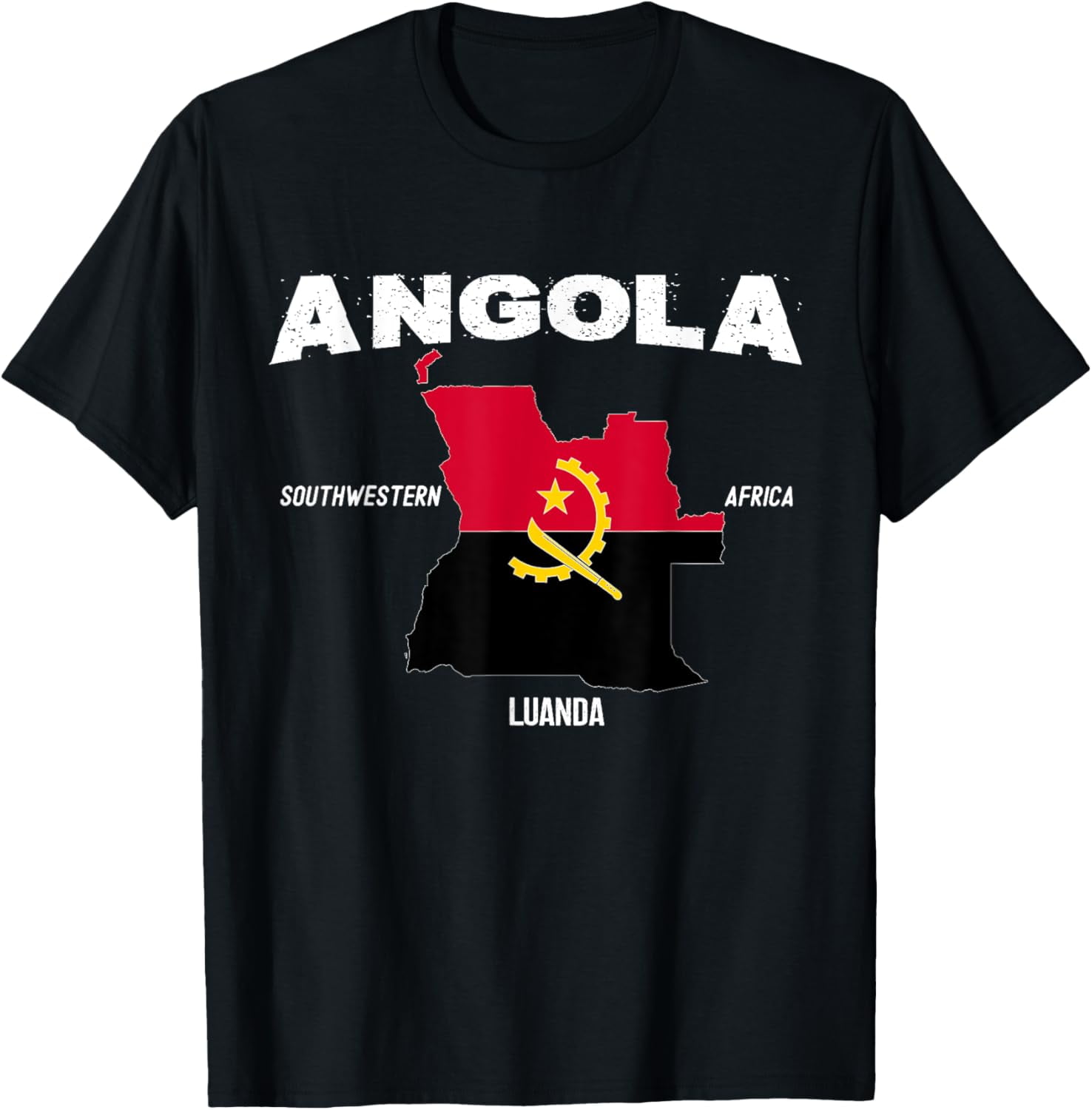 Angolan Flag, Angolan Map, Angola location T-Shirt - Walmart.com