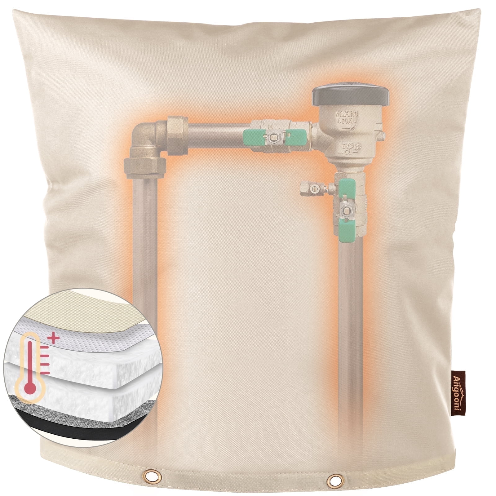 Angooni Upgraded 25" x 25" Backflow Cover (5℉) - Industrial 600D ...