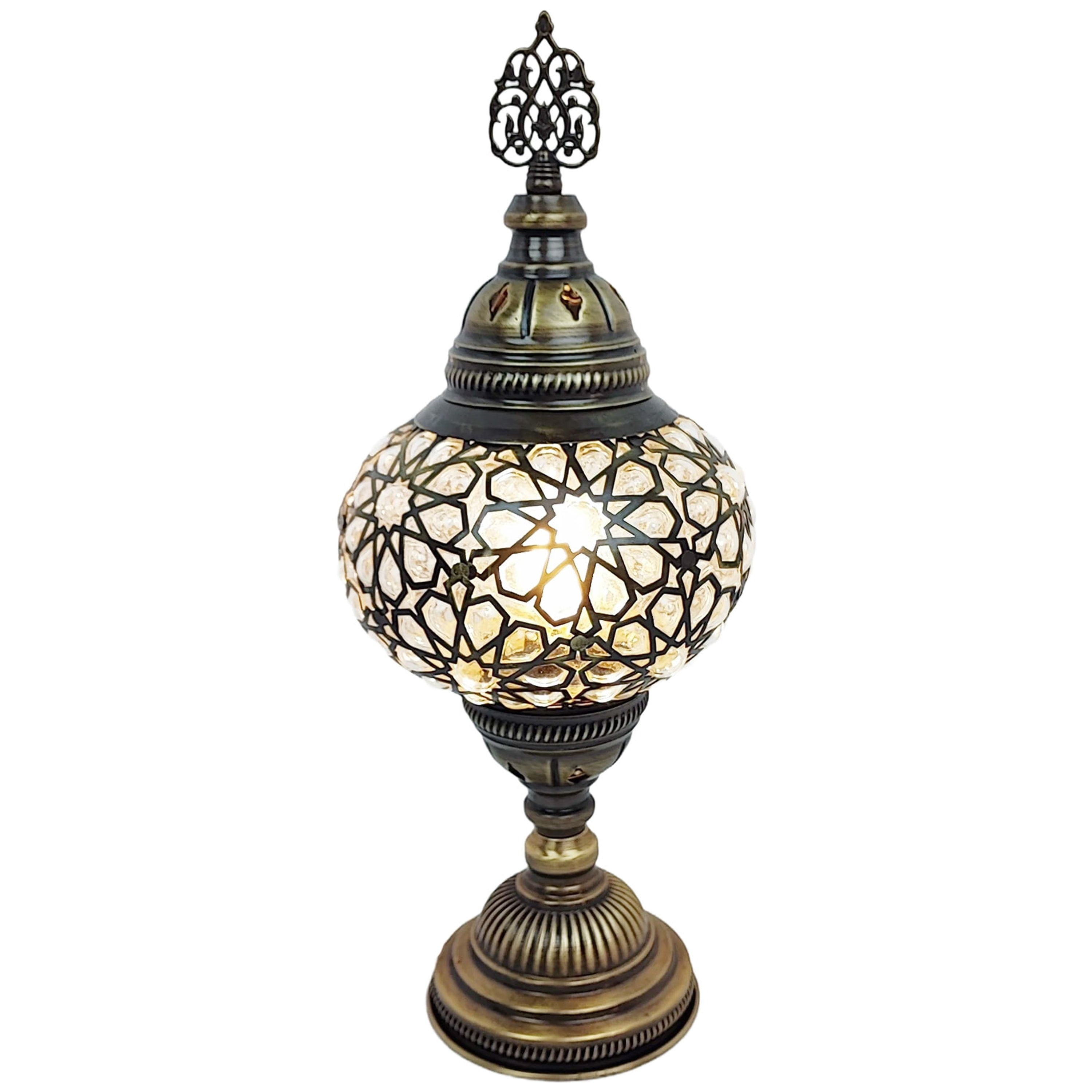 Angora Elif Small Decorative Table Lamp | Turkish Blowing Glass Desk ...