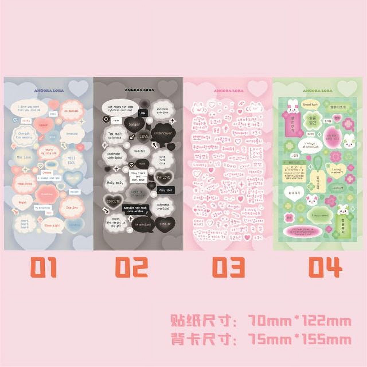Angora Korean Journal Stickers Lora DIY Decor Scrapbooking Materials ...