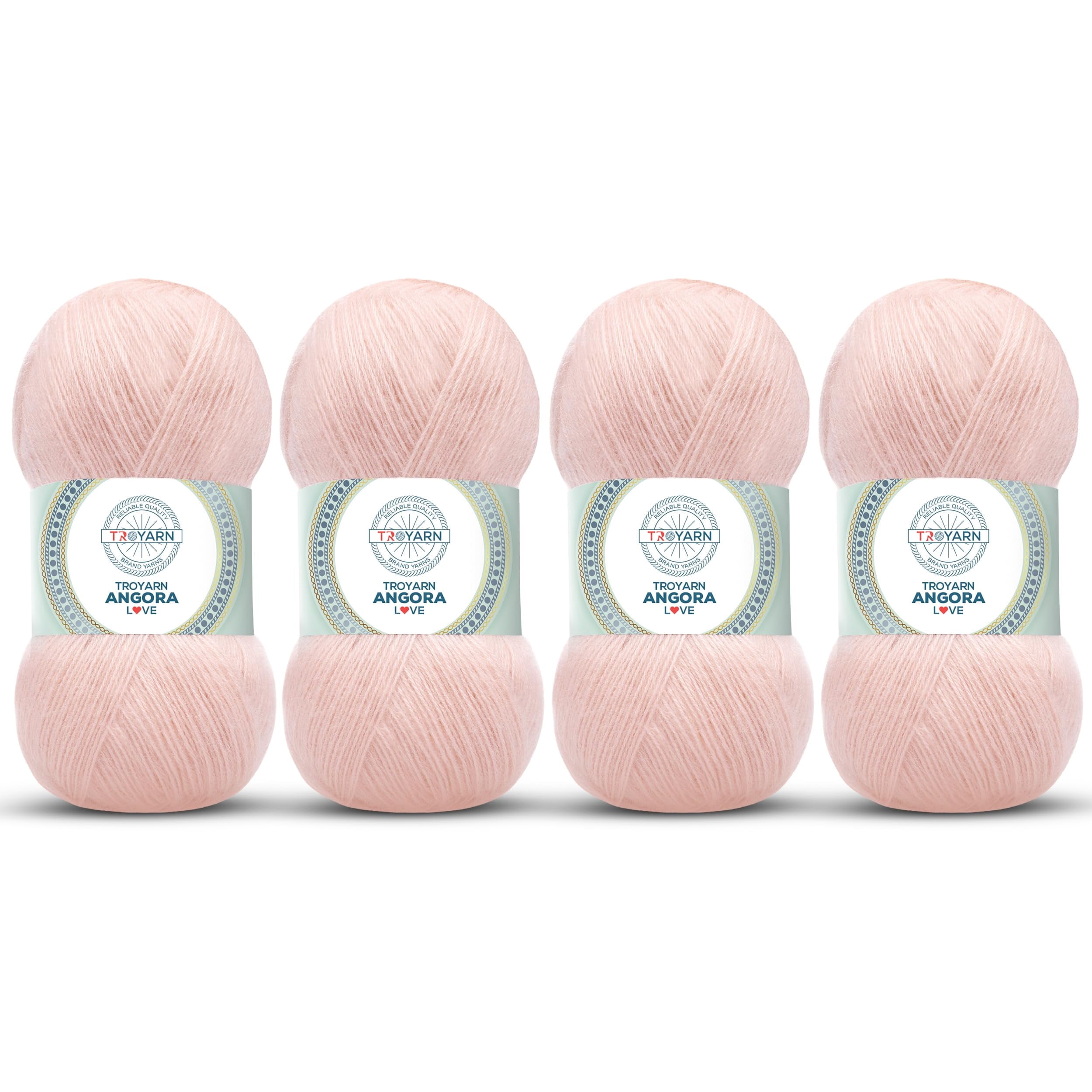 Angora Love (4-Skeins Pack) 20% Wool 80% Acrylic - Wool Yarn for ...