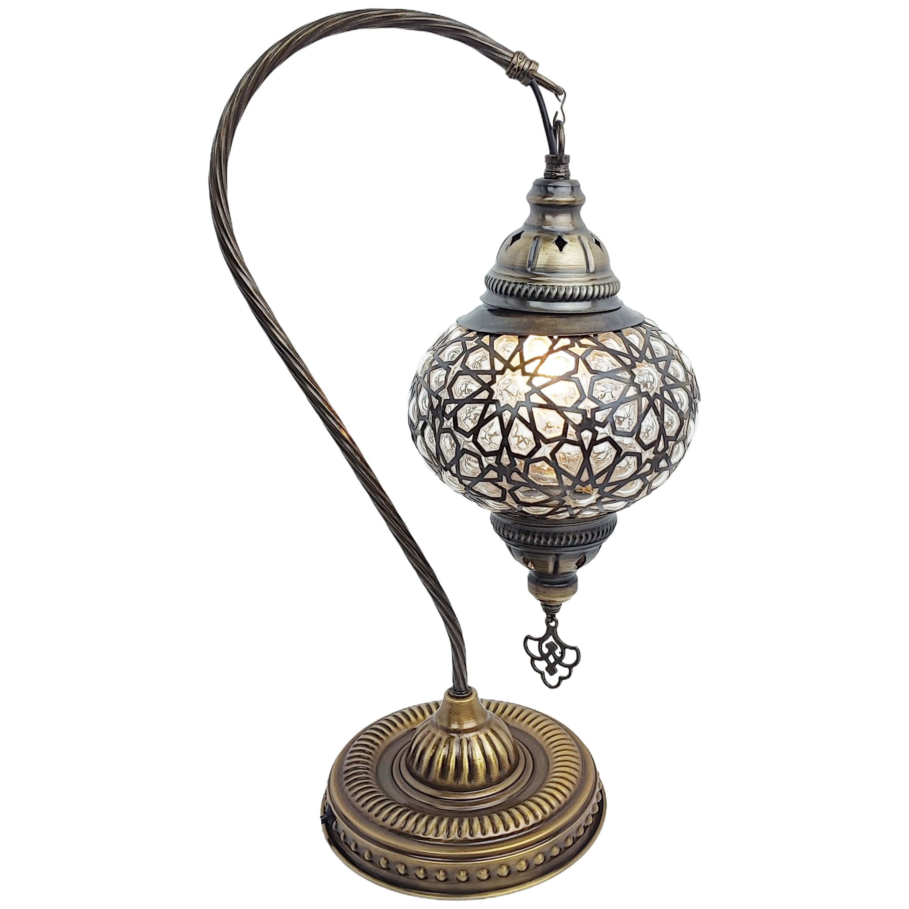 Angora Penne Decorative Turkish Table Lamp | Blown Glass Turkish Desk ...