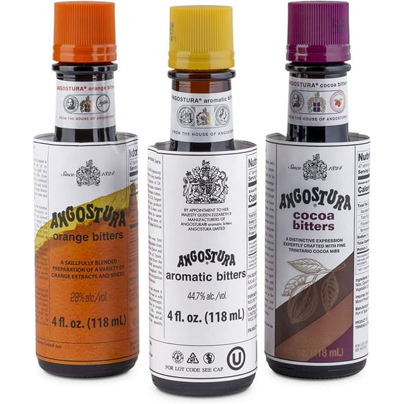 Angostura 3-Flavour Bitters Set - Aromatic, Orange, Cocoa for Cocktails ...