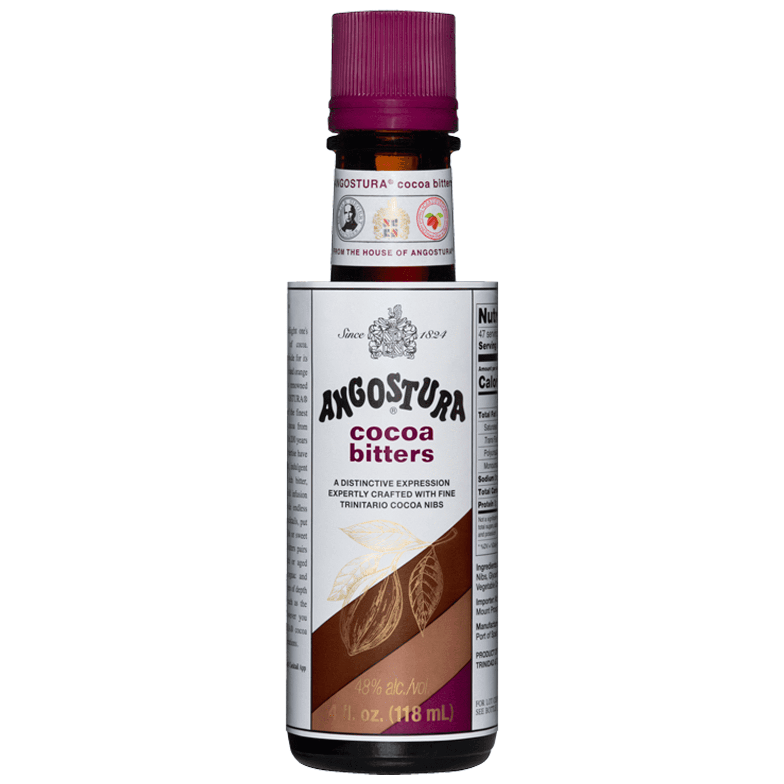 Angostura Cocoa Bitters - 4 FL OZ, Premium Cocktail Bitters for Home ...