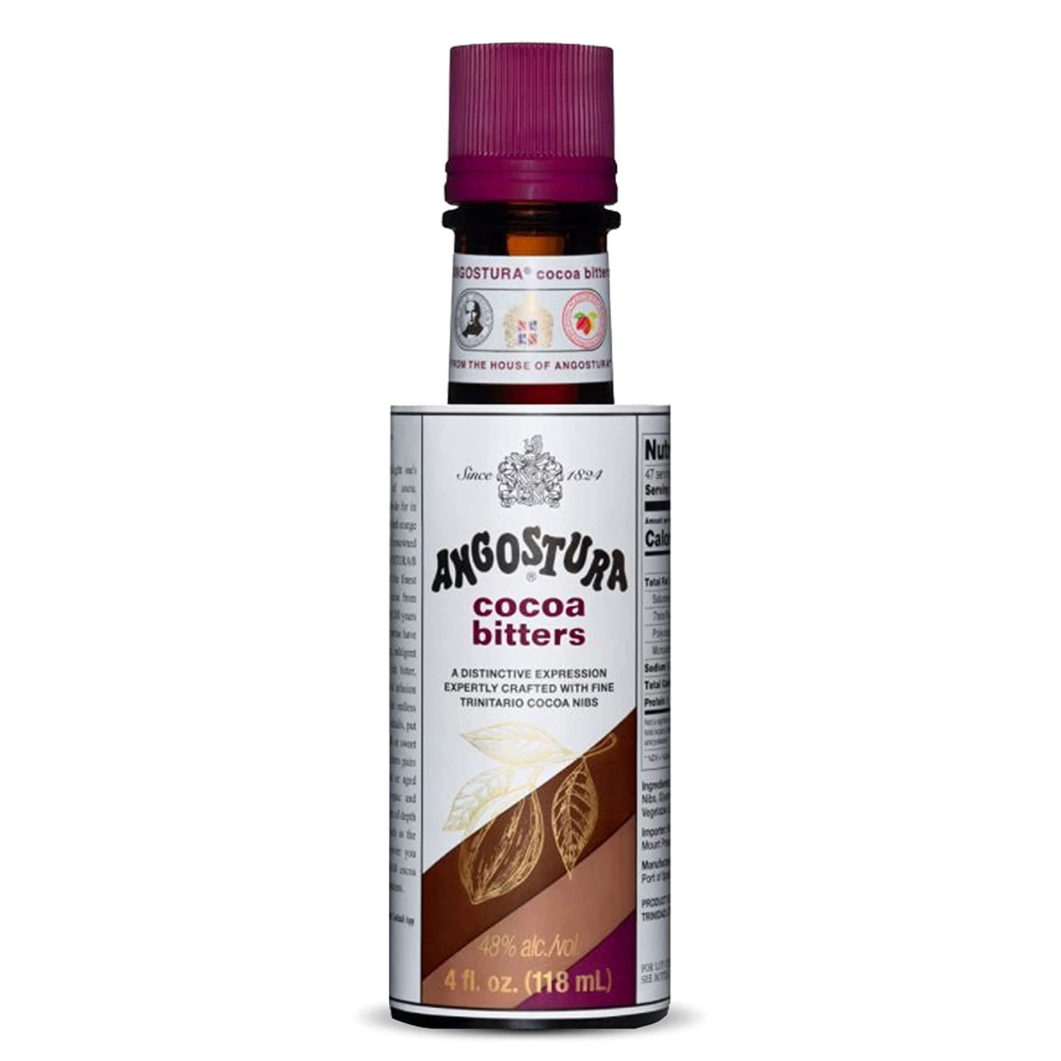 Angostura Aromatic Cocoa Bitters - 4FL OZ Bottle for Old Fashioned ...