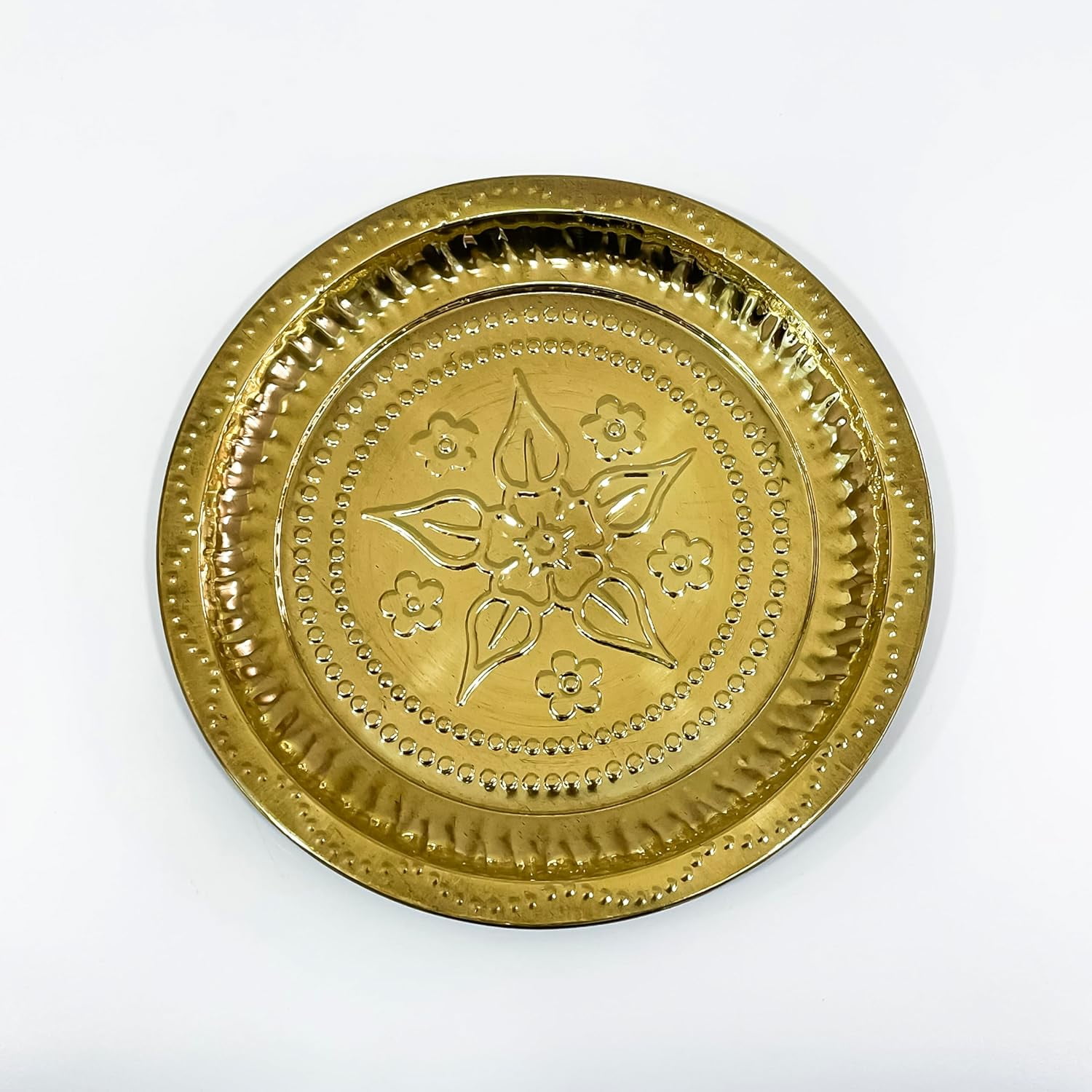 Angroos Traditional Brass thali for Vishu Kani Wedding thalam and Pooja ...