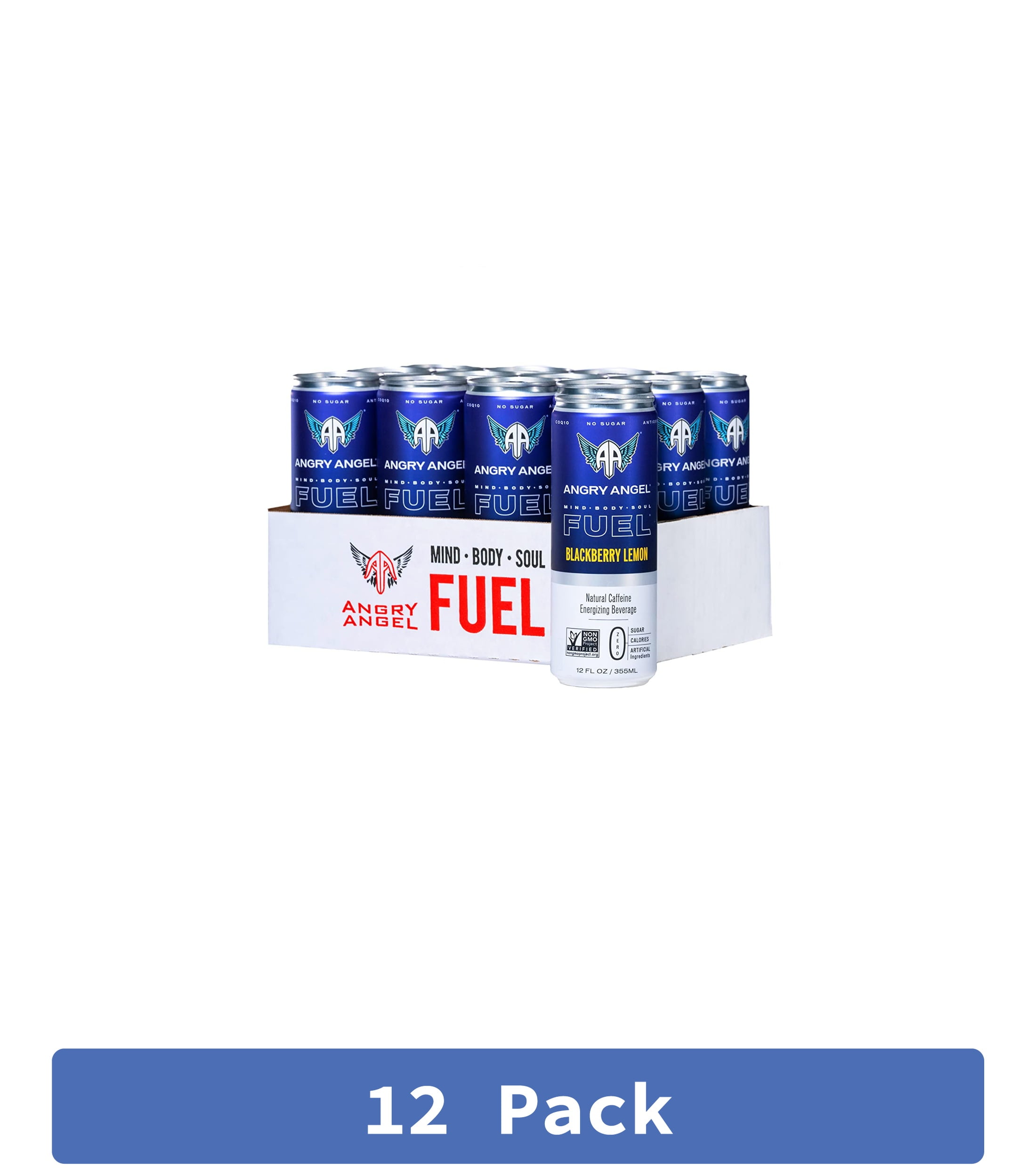Angry Angel Energy Drink Blackberry Lemon 12 fl oz (Pack Of 12 ...