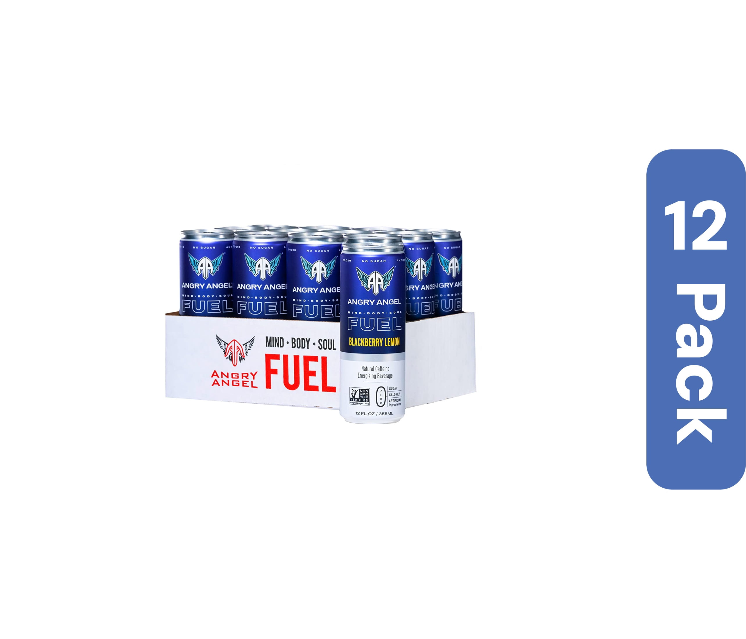 Angry Angel Energy Drink Blackberry Lemon 12 fl oz (Pack Of 12 ...