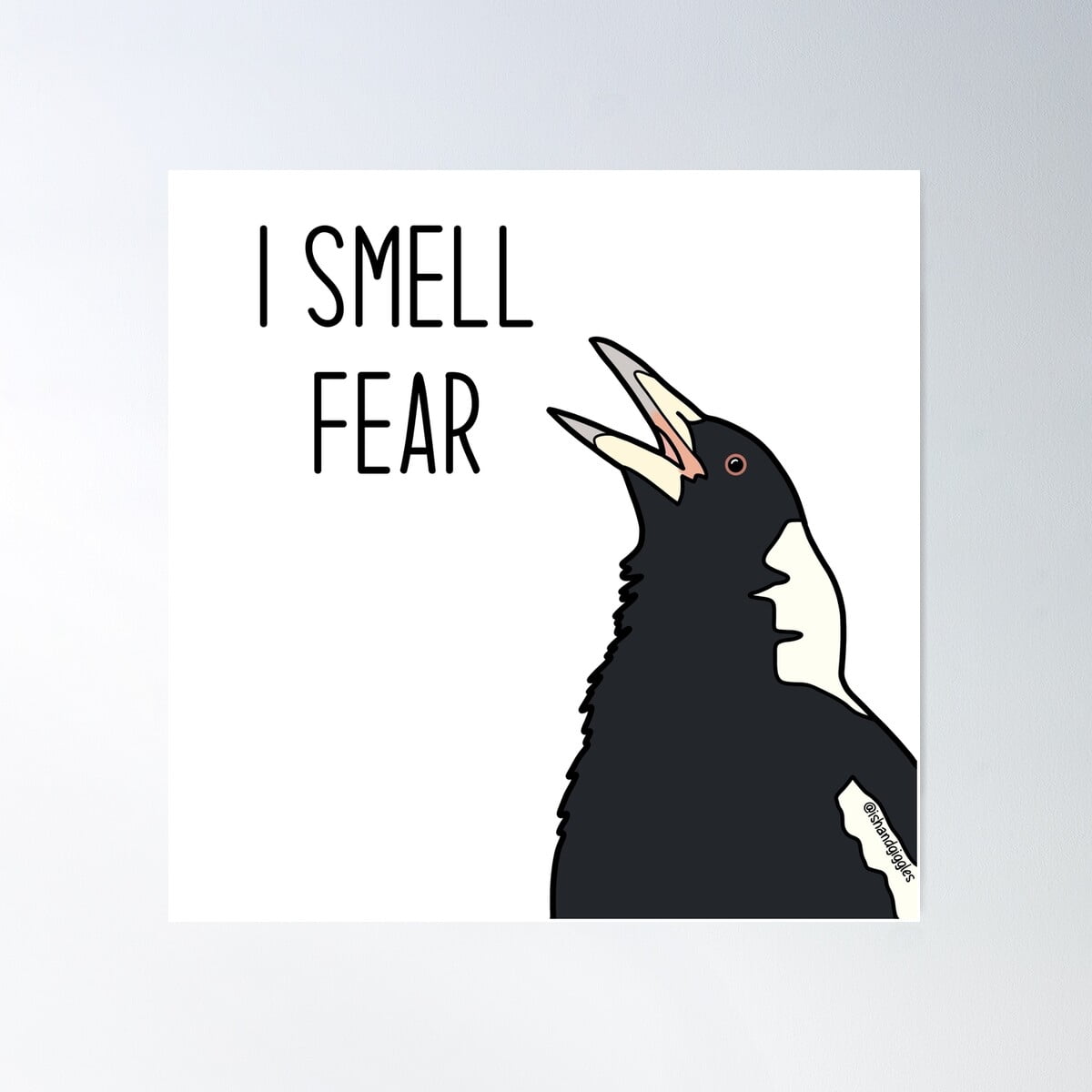 Angry Australian Birds - Fear The Australian Magpie Poster Wall Art ...