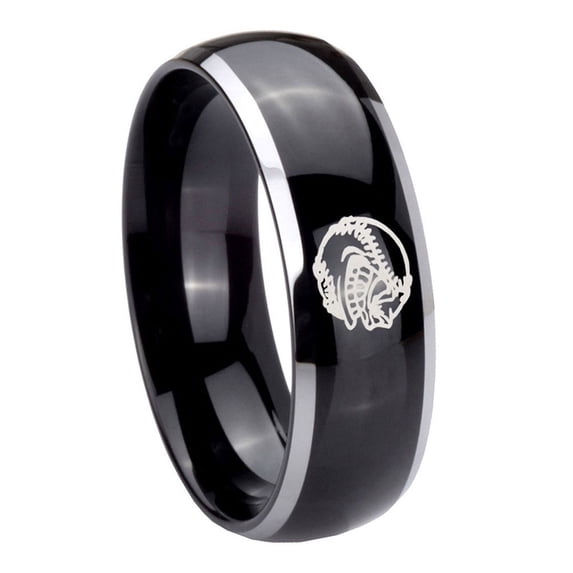 Angry Baseball Black 2 Tone Dome Tungsten Men's Ring 10MM - Walmart.com