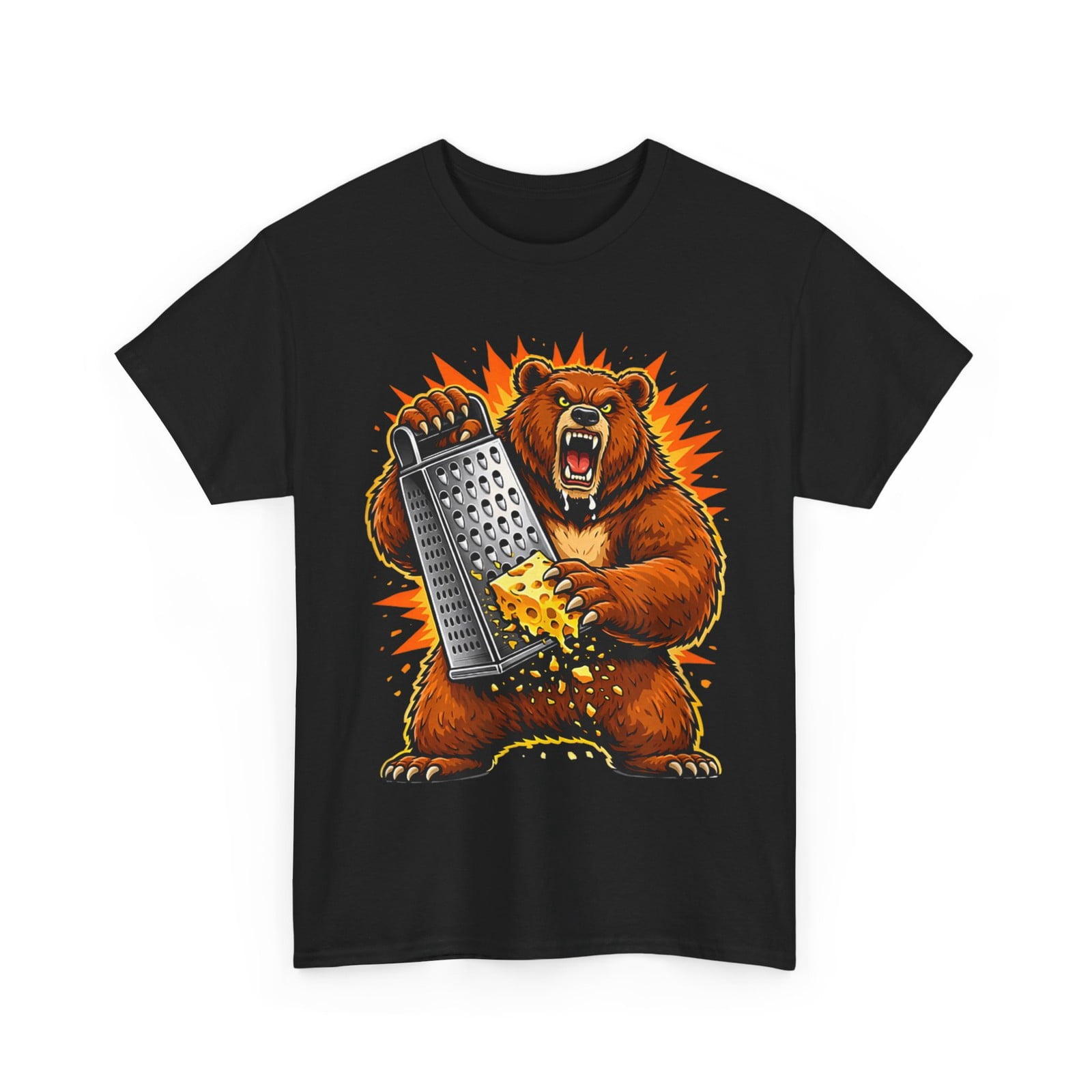 Angry Bear Grating Cheese Grater Hater T-Shirt - Walmart.com