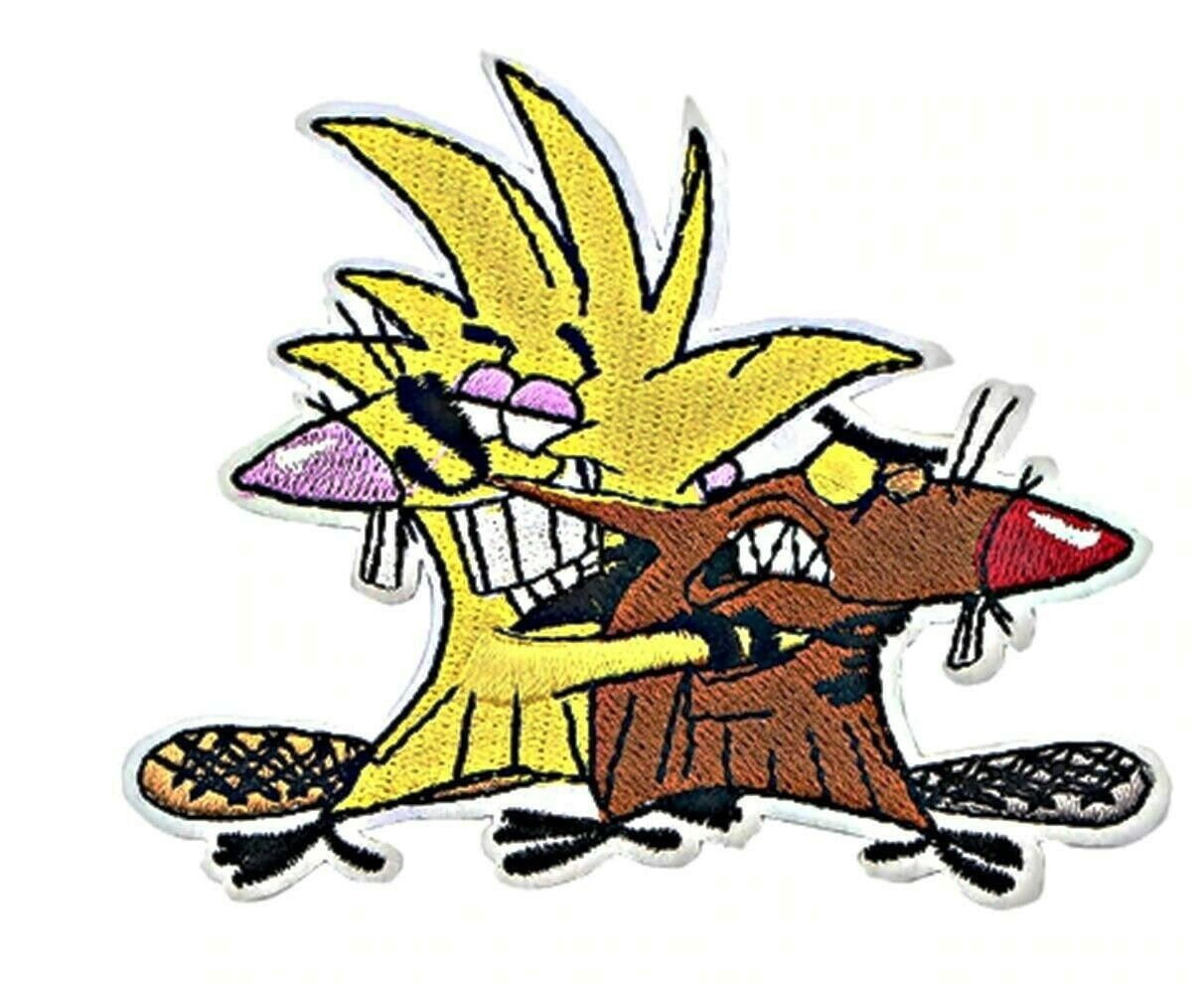 Angry Beavers Brothers Daggett And Norbert 3.5" Wide Embroidered Iron ...
