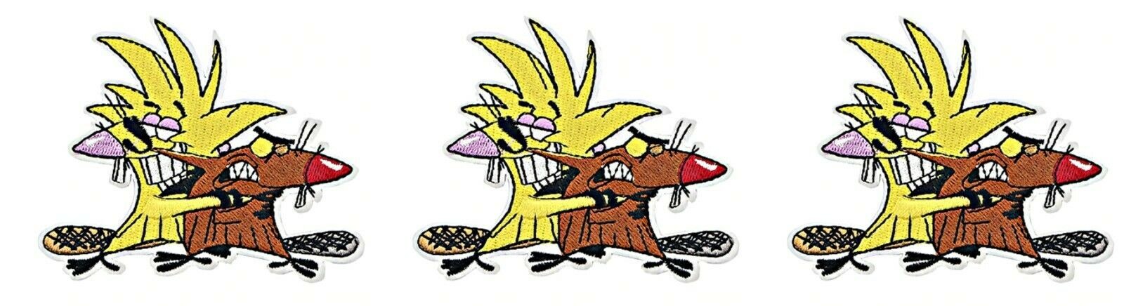 Angry Beavers Daggett And Norbert 3.5" Wide Embroidered Iron On Patch ...