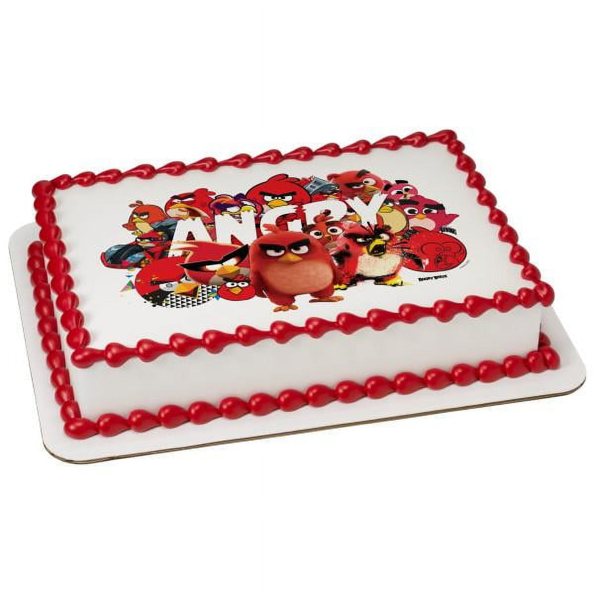Angry Birds Angry Edible Cake Topper Image - Walmart.com