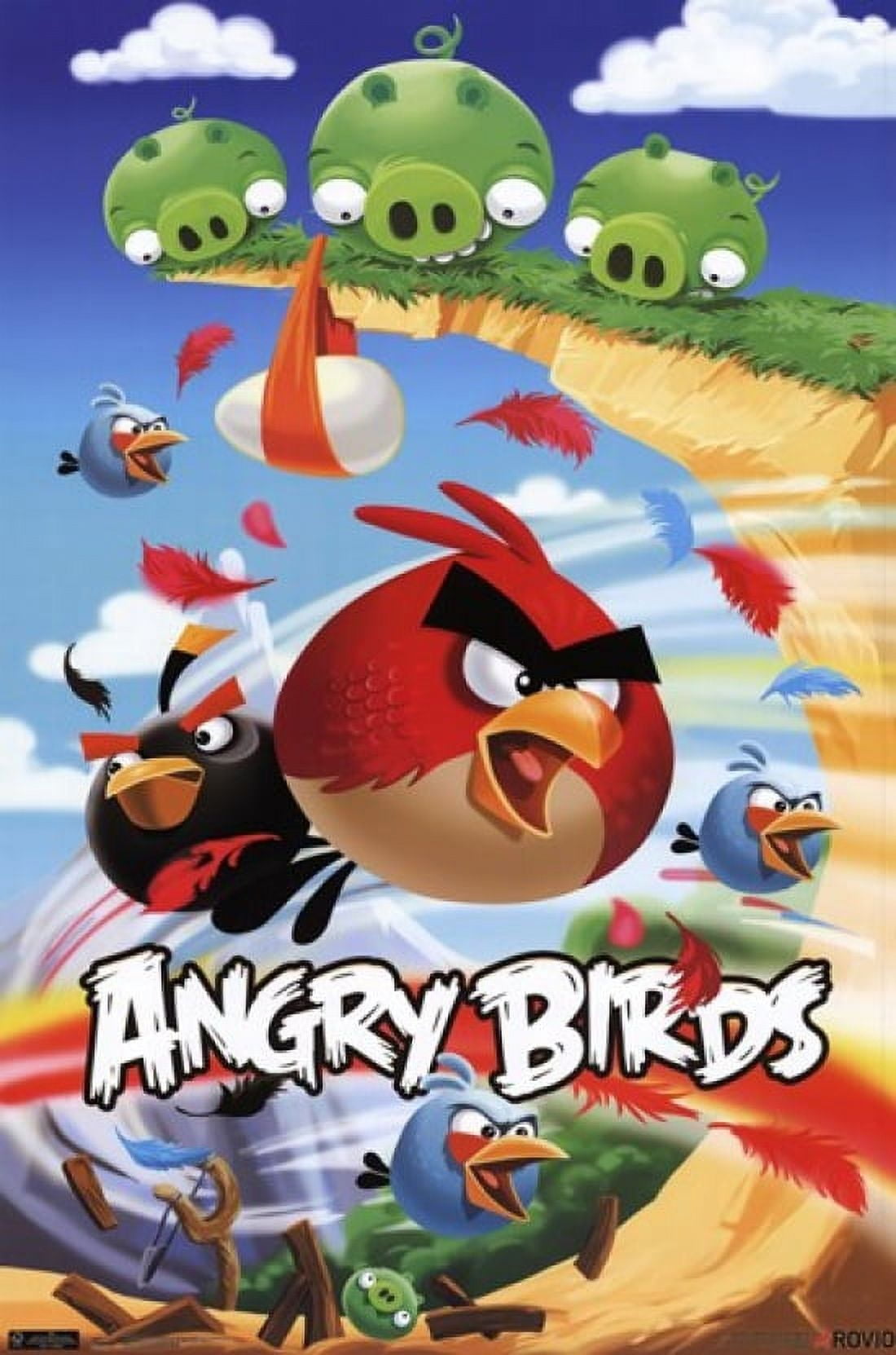 Angry Birds - Attack Laminated Poster Print (24 x 36) - Walmart.com
