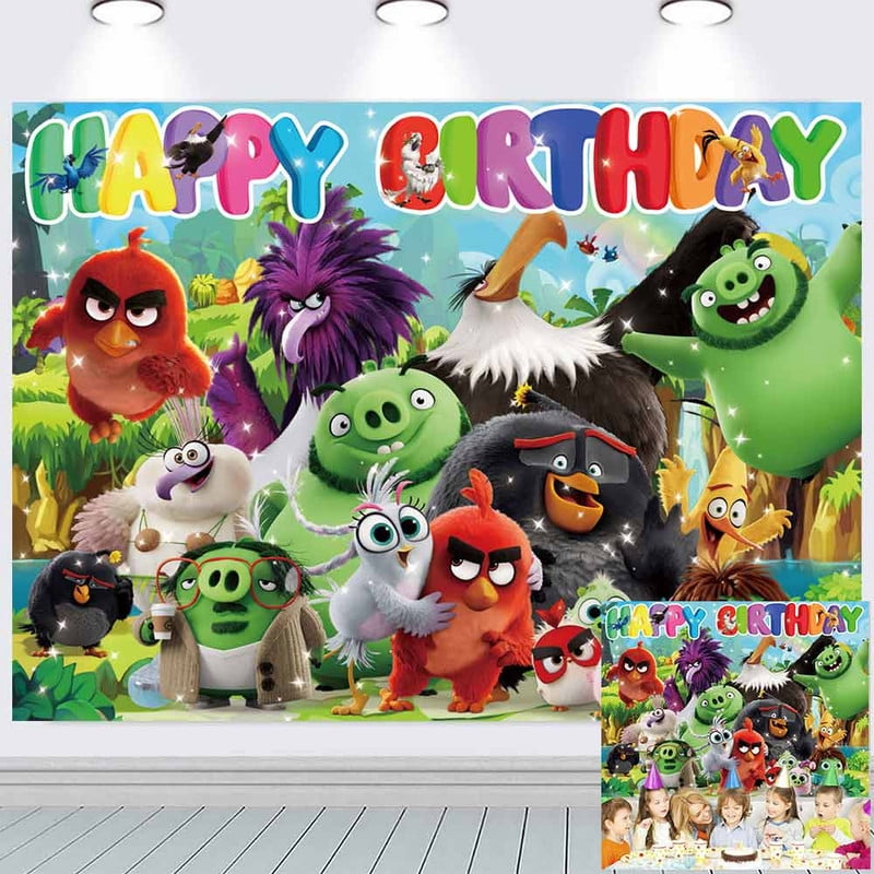 Angry Birds Backdrop Banner Party Supplies Post Birthday Decorations ...