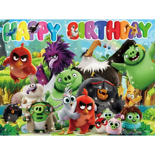 Angry Birds Backdrop Banner Party Supplies Poster Movie Theme ...
