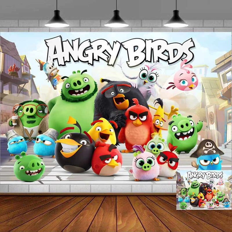 Angry Birds Backdrop Banner Party Supplies Poster Movie Theme ...