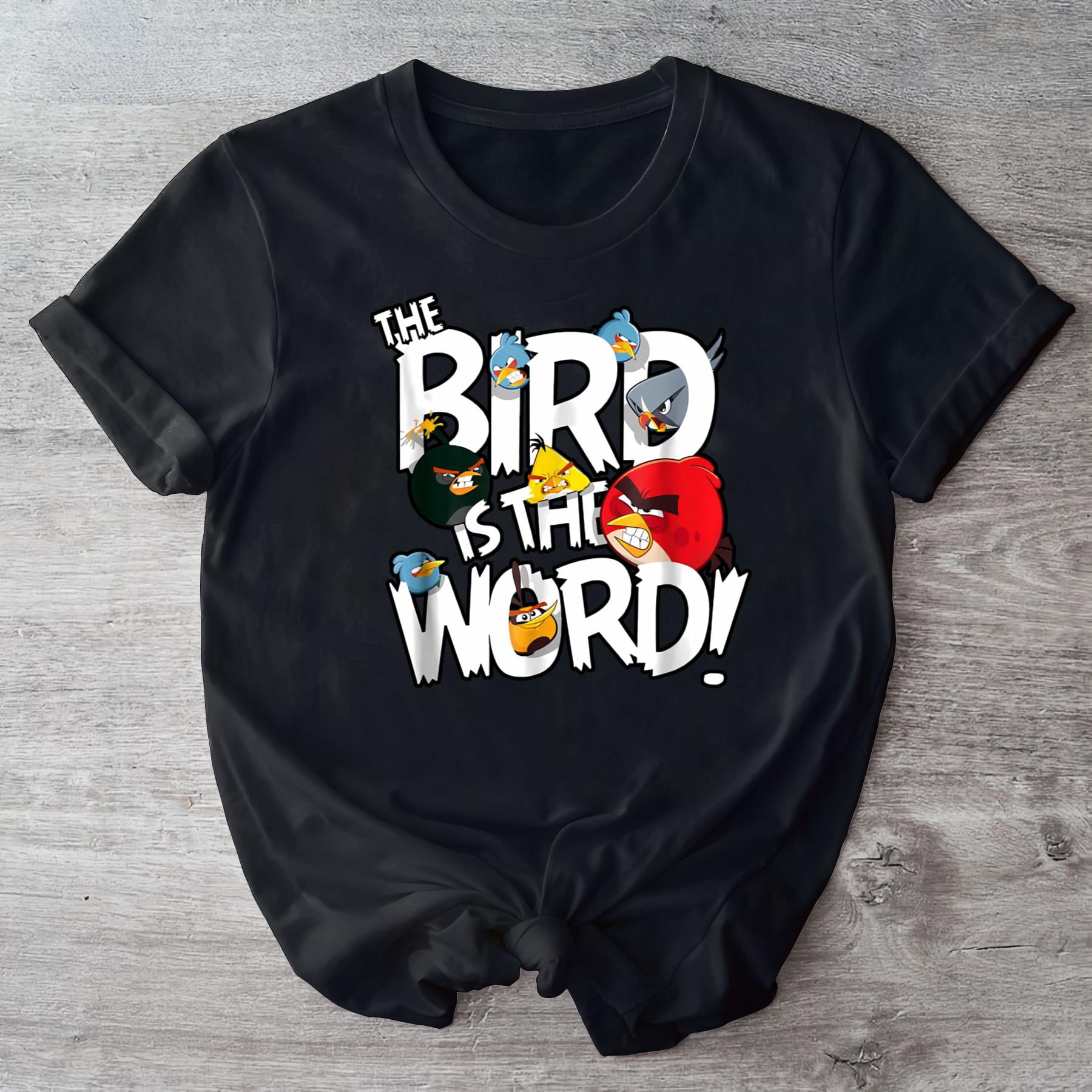 Angry Birds Bird Is The Word Shirt Gift Black Unisex T-Shirt-TH39338 ...