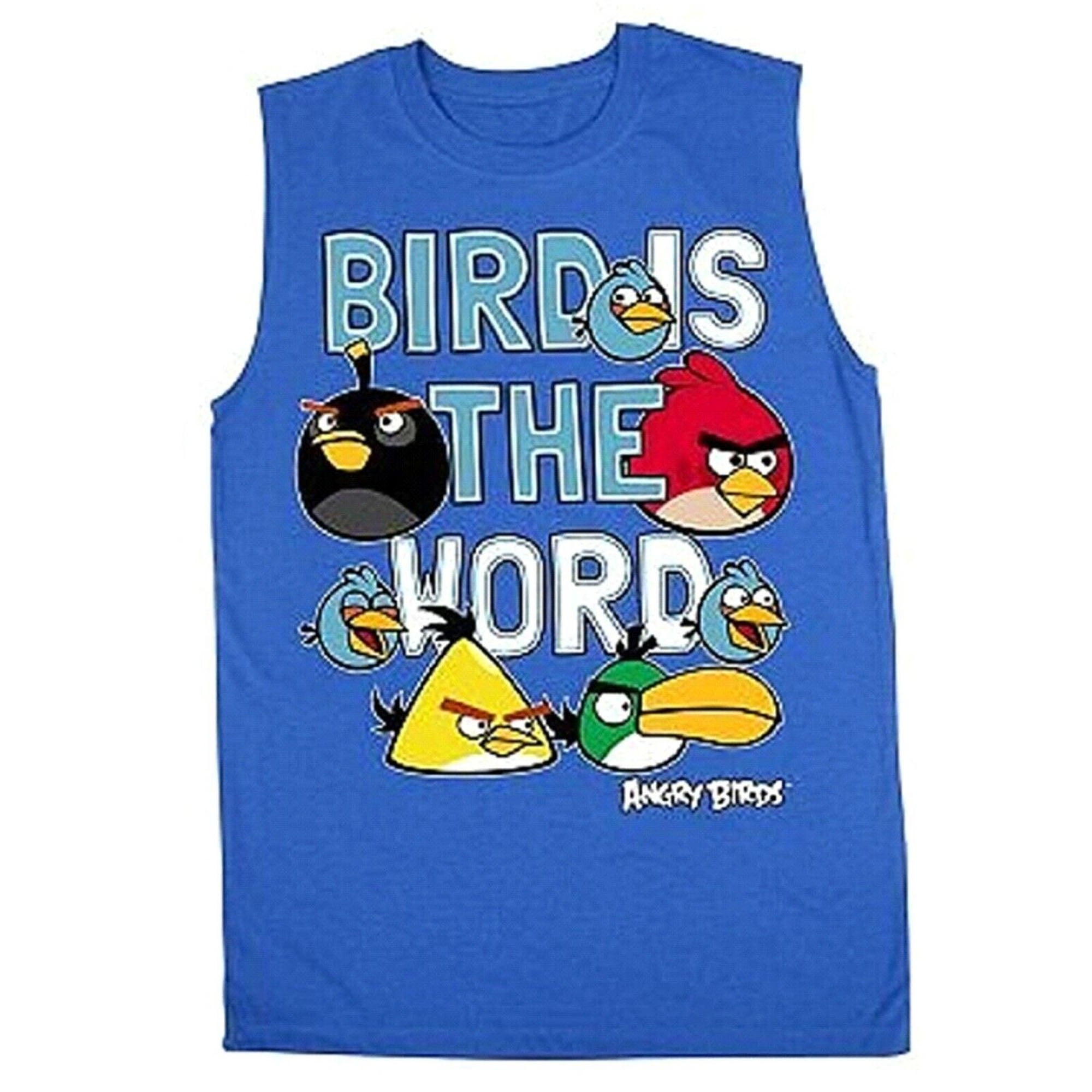 Angry Birds Bird is The Word Big Boy's Muscle T-Shirt Large (14-16 ...