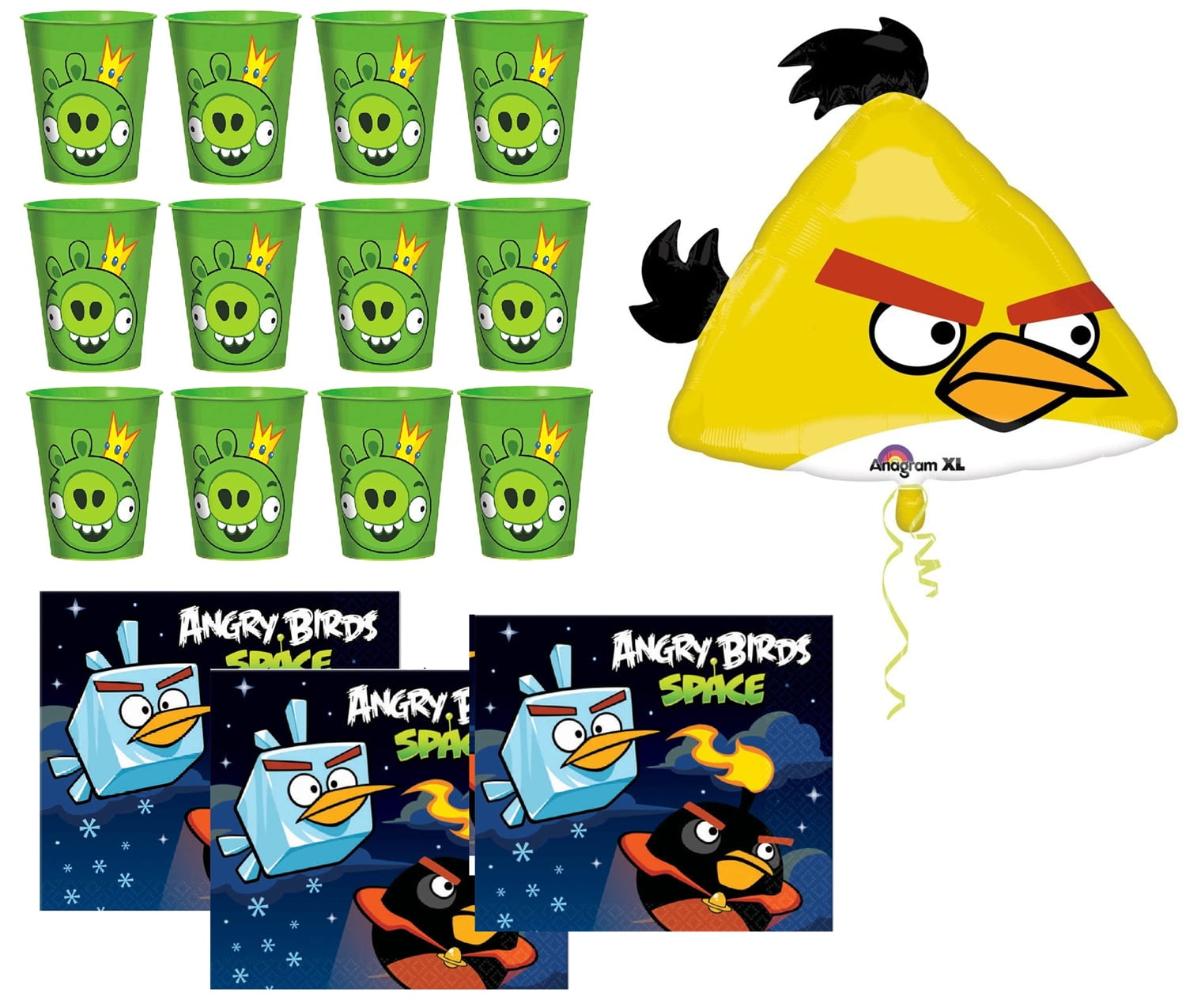 Angry Birds Birthday Party Supplies Favor Bundle Includes 12 Plastic ...