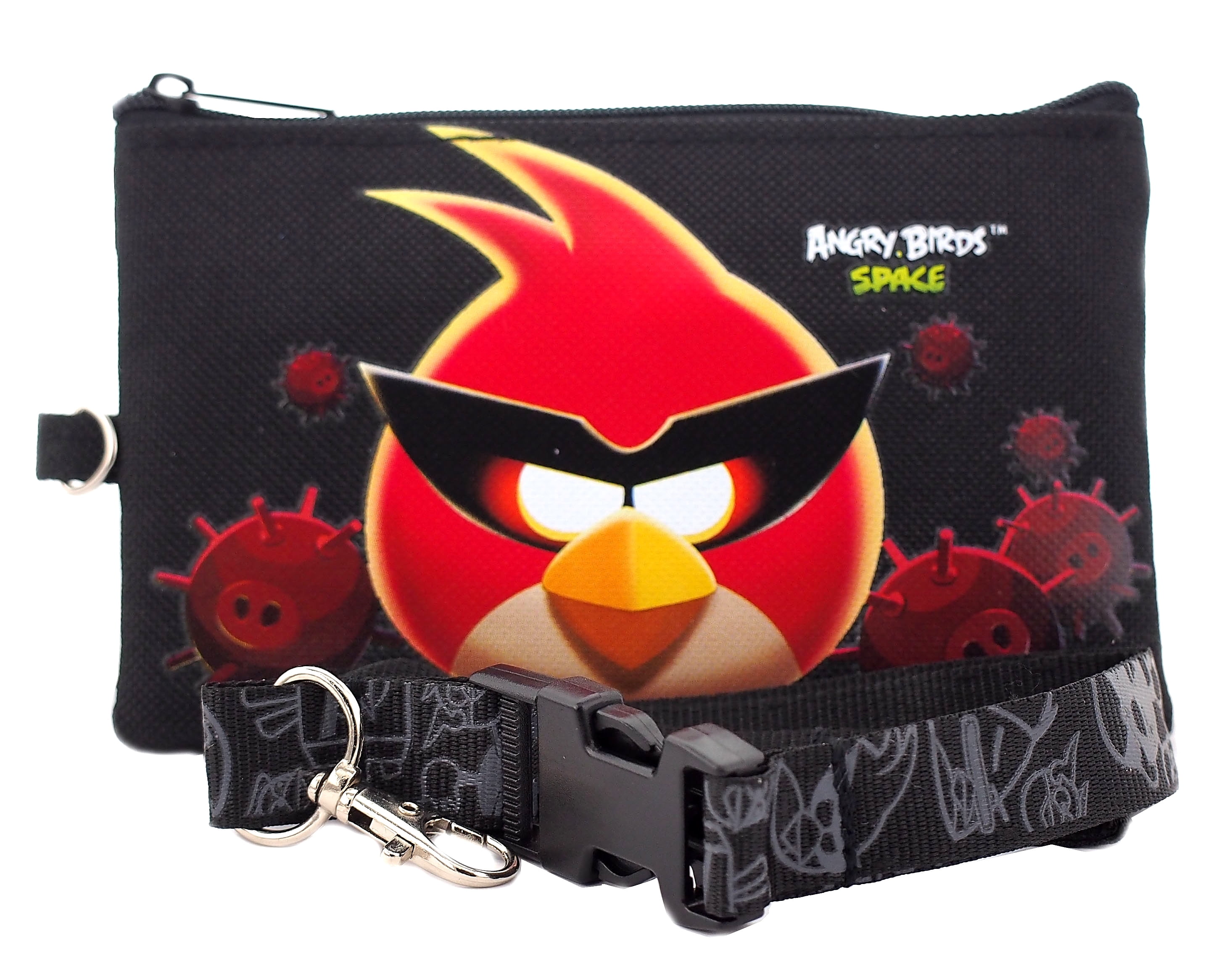 Angry Birds Black Lanyard with Detachable Coin Purse - Walmart.com