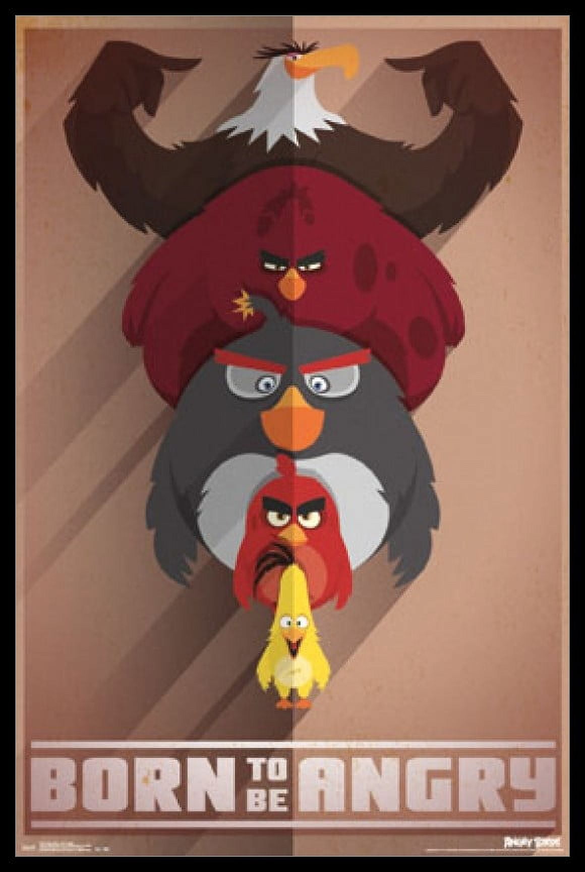 Angry Birds - Born Angry Laminated & Framed Poster Print (22 x 34 ...