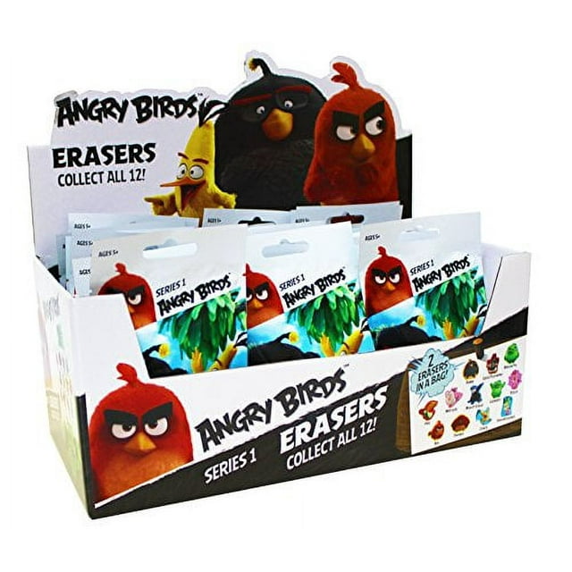 Angry Birds Die Cut Eraser Blind Bags, 2 Erasers per Blind Bag, Pack of ...