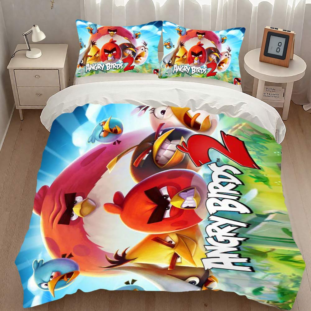 Angry Birds Kids Toddler Sheet Bedding Set Pillow Christmas Comforter ...