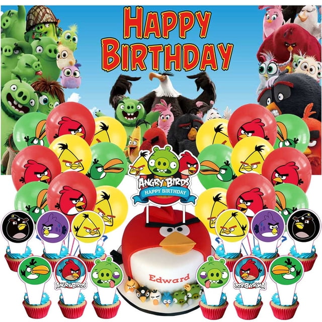 Angry Birds Latex Balloons Birthday Party Supplies Kit Decor Banner ...