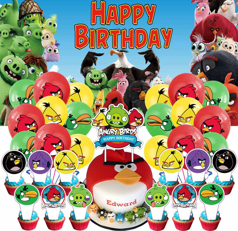 Angry Birds Latex Balloons Birthday Party Supplies Kit Decor Banner ...