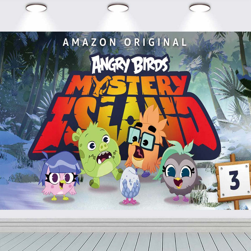 Angry Birds Mystery Island Birthday Party Supplies Banner Backdrop ...
