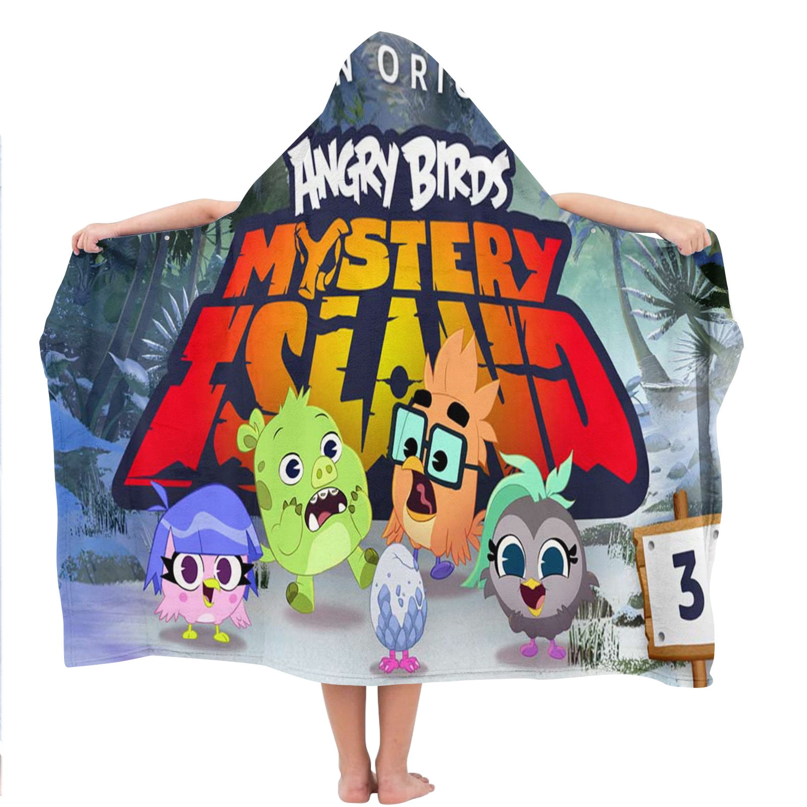 Angry Birds Mystery Island Hooded Kids Beach Towels Toddler Hat Swim ...