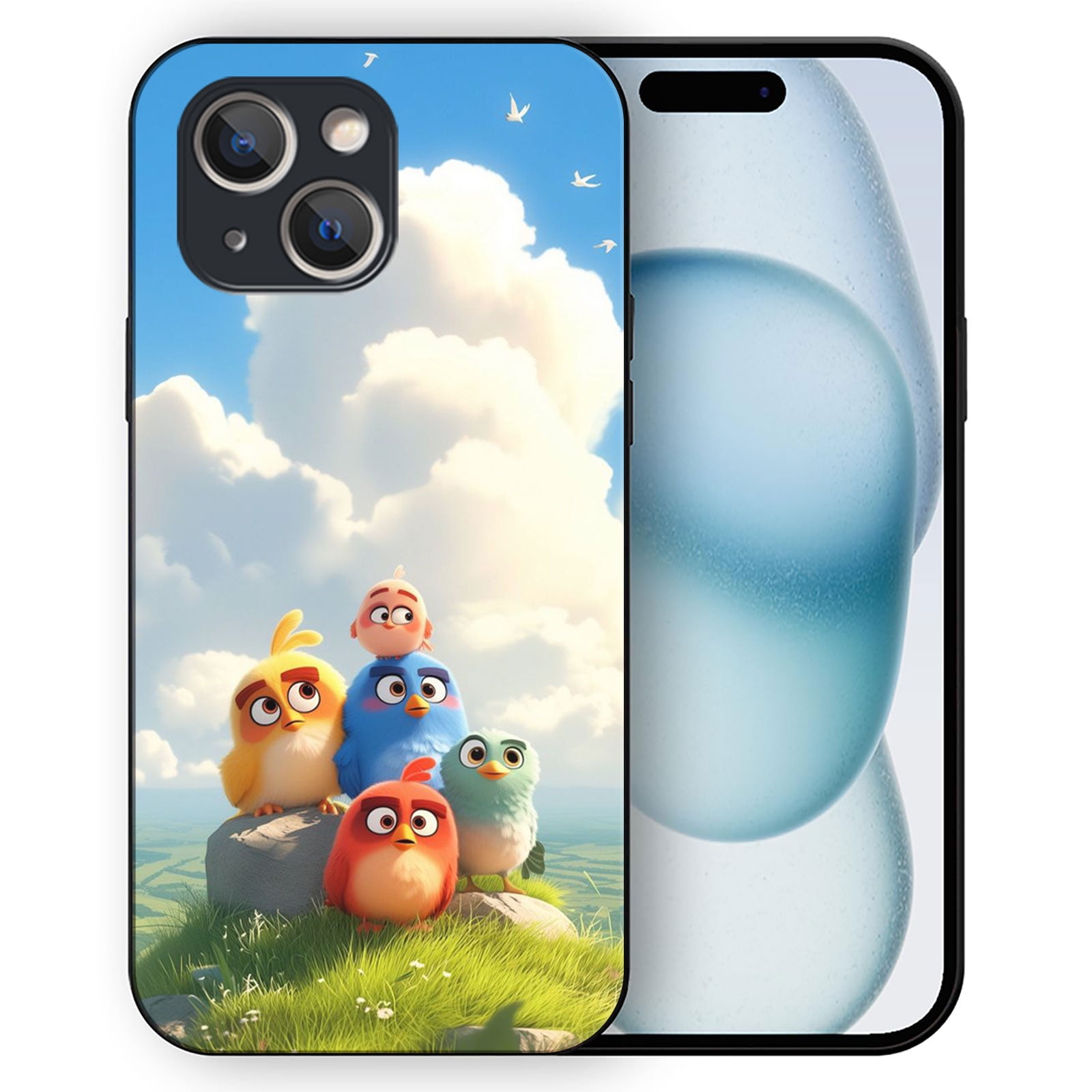 Angry Birds Phone Case, for iPhone 15 Phone case, featuring a print of ...