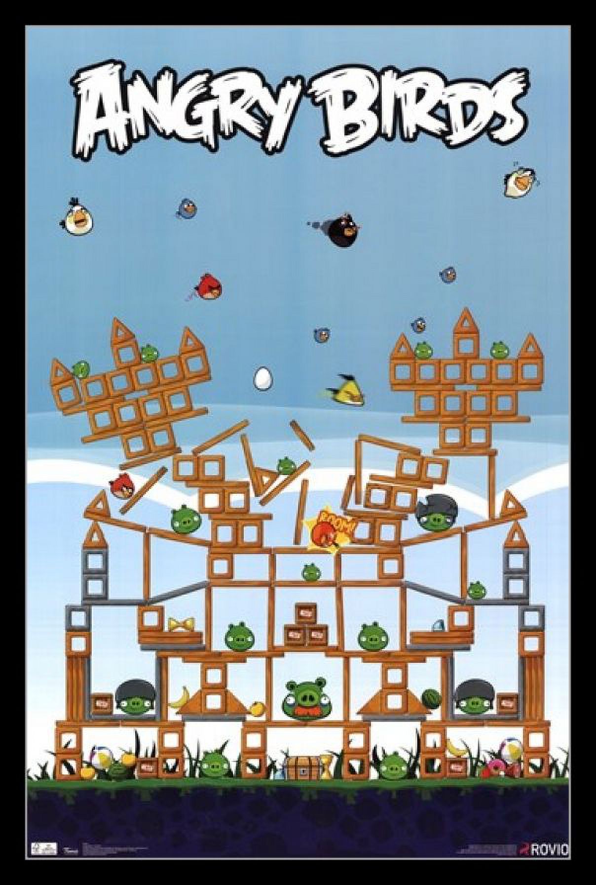 Angry Birds - Pig Fort Laminated & Framed Poster Print (24 x 36 ...