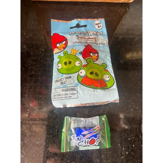 Angry Birds Space Collective Puzzle Eraser & 1 Fun Chops New Sealed ...