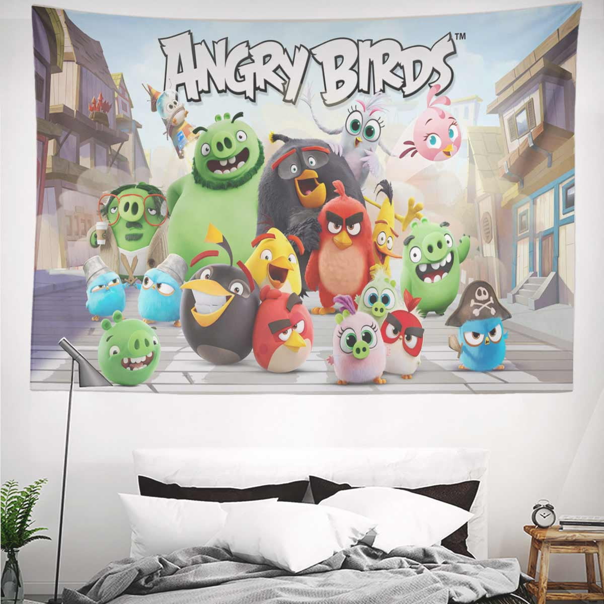 Angry Birds Tapestry Gift Wall Hanging Backdrop for Room Bedroom Girls ...